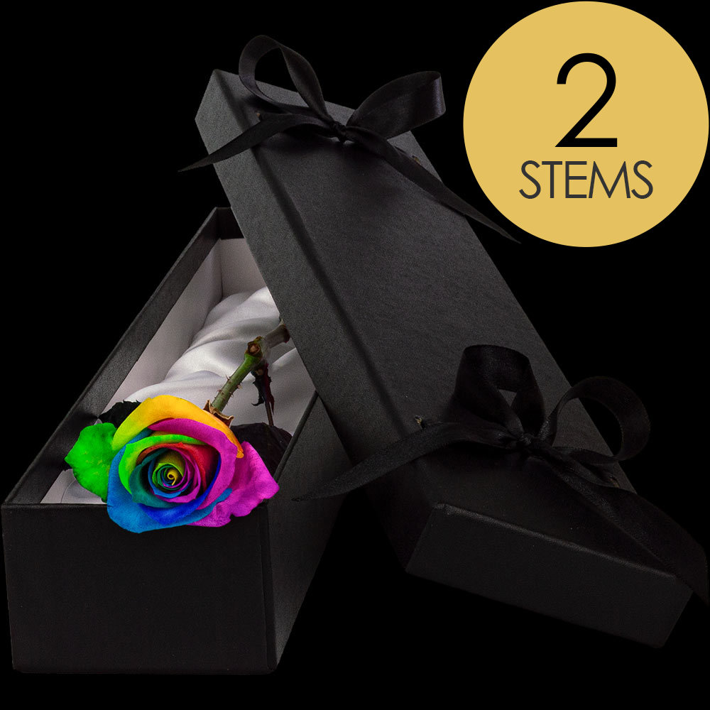 Rainbow Happy Rose Delivery at its finest from a real high street ...